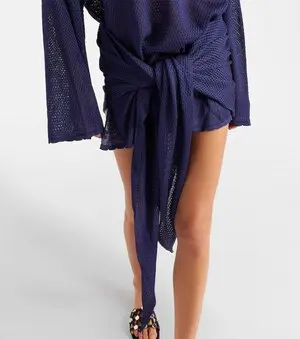 Attico Open-knit Mini Dress
