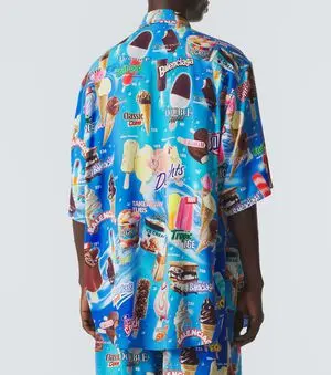 Balenciaga Printed Satin Shirt