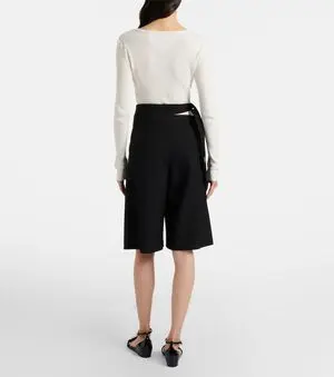 Chloé Virgin Wool Belted Shorts