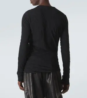 Rick Owens Cotton Long Sleeve Top