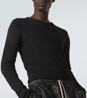 Rick Owens Cotton Long Sleeve Top