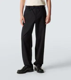Dries Van Noten Cotton Straight Leg Trousers