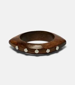 Isabel Marant Étoile Layla Studded Wood Bangle - Brown