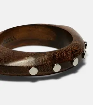 Isabel Marant Étoile Layla Studded Wood Bangle - Brown