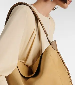 Isabel Marant Étoile Oskan Medium Suede Shoulder Bag - Beige