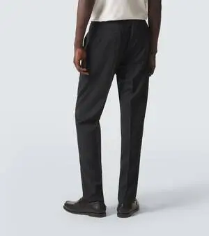 LARDINI Virgin Wool Tapered Trousers