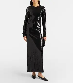 TOTEME Sequined Maxi Skirt - Black