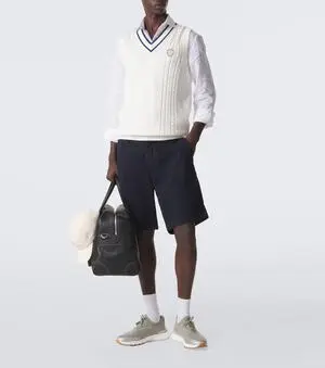 Brunello Cucinelli Knitted Lace-up Sneakers