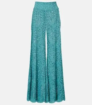 ALEXANDRA MIRO Paloma Lace Wide-leg Pants