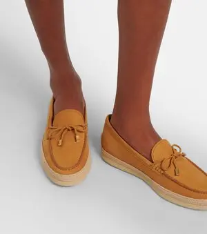 TOD'S Suede Driving Shoes - Beige