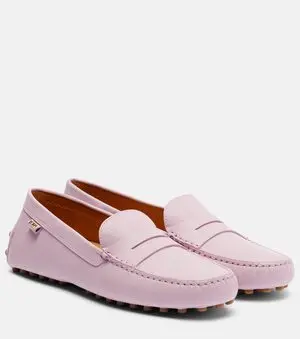 TOD'S Gommino Leather Driving Shoes - Purple