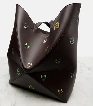 Loewe X Louis Wain Puzzle Fold Cats Leather Tote Bag