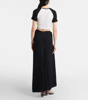 Christopher Esber Knitted Cotton-blend Maxi Skirt