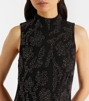 Veronica Beard Sylven Beaded Georgette Maxi Dress