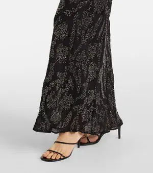 Veronica Beard Sylven Beaded Georgette Maxi Dress