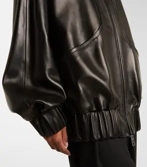 Khaite Sigi Shearling-trimmed Leather Jacket