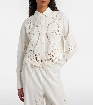 Veronica Beard Adéres Cotton And Linen Shirt