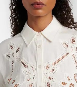 Veronica Beard Adéres Cotton And Linen Shirt