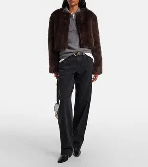 Staud Casimira Cropped Jacket - Brown