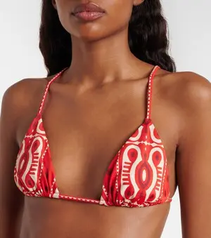 Johanna Ortiz Printed Bikini Top