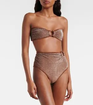 Johanna Ortiz Metallic Bikini Top