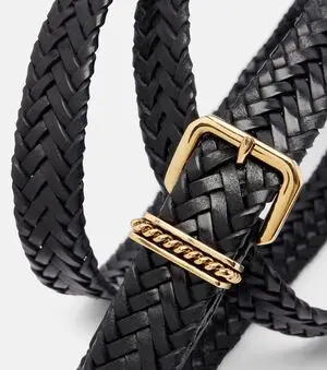 Etro Woven Leather Belt - Black