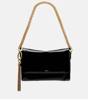 JIMMY CHOO Callie Flap Shoulder Bag - Black