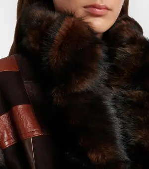 Chloé Shearling-trimmed Leather Bomber Jacket