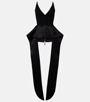 Maticevski Frame Peplum Satin Top