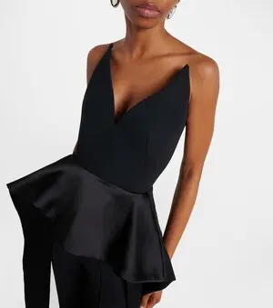 Maticevski Frame Peplum Satin Top