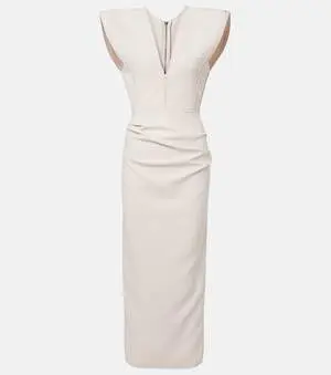 Maticevski Wingtip Draped Midi Dress - White