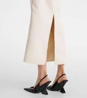 Maticevski Wingtip Draped Midi Dress - White