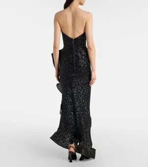 Maticevski Thistle Wave Ruffled Sequined Gown