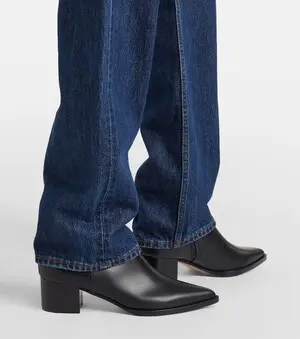 GIANVITO ROSSI Granada Leather Ankle Boots
