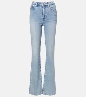 FRAME Arrow High-rise Bootcut Jeans In Birdie - Blue