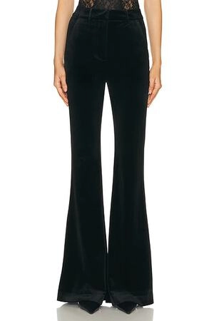Ronny Kobo Velvet Flared Trousers - Black