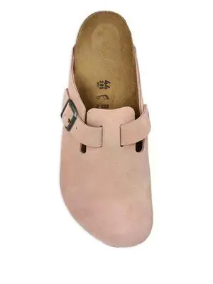 BIRKENSTOCK Boston Bs Suede Mules - Pink
