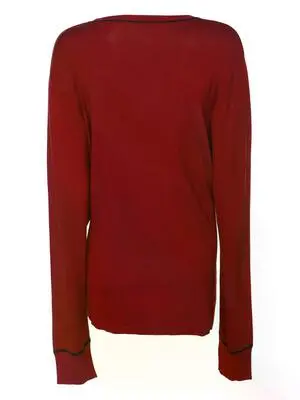 Marina Rinaldi V-neck Knit Top With Pockets