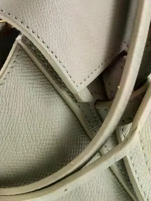 Celine Belt Bag Nano Shoulder Bag In Textured Leather - Green
