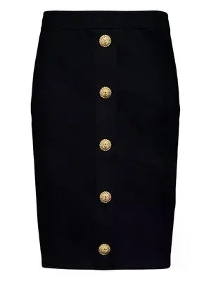 Balmain Button-detail Midi Skirt