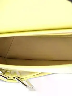 Givenchy Voyou Flap Bag Leather Shoulder Bag - Yellow
