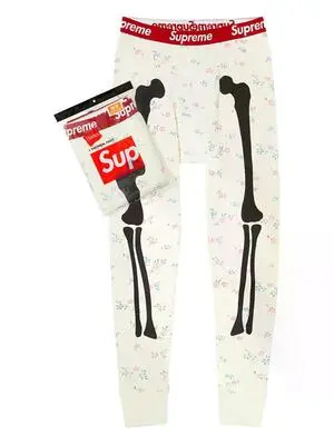 Supreme X Hanes® Bones-print Thermal Pants - Neutrals