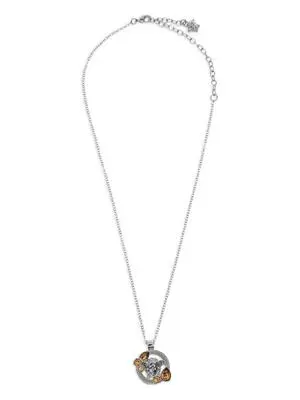 Versace Medusa Pendant Necklace With Crystal Embellishments - Silver