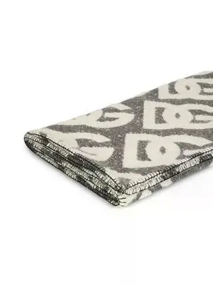 Dolce & Gabbana Logo-pattern Blanket - Grey