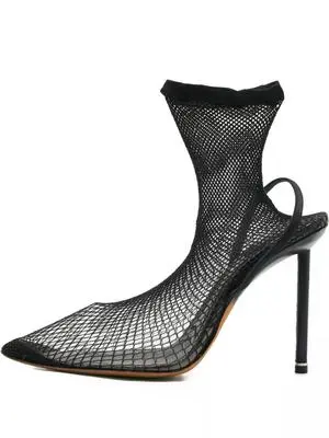 ALEXANDER WANG Caden Knit Slingback Boots - Black