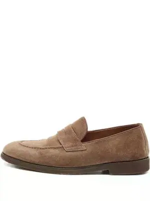 Brunello Cucinelli Suede Penny Loafers