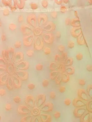 LOUIS VUITTON Floral Embroidered Organza Pencil Skirt - Neutrals