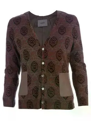Undercover Wool Cardigan With Intricate Pattern