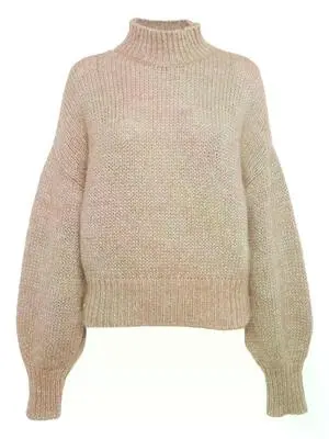 Hugo High-neck Knit Sweater With Lurex Accents