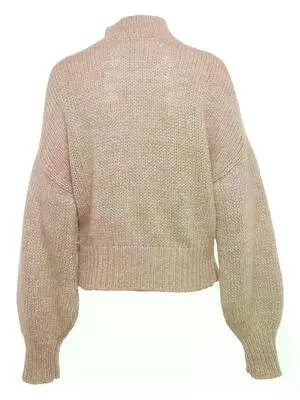 Hugo High-neck Knit Sweater With Lurex Accents